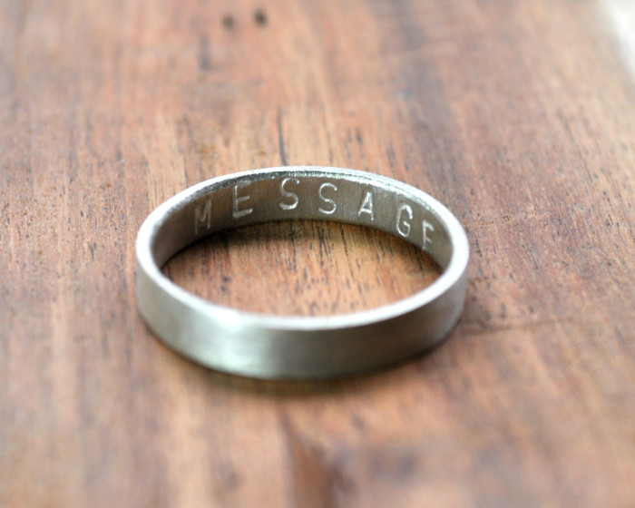 Introducing… Secret Message Rings – Personalised Hand-Stamped Bands in ...